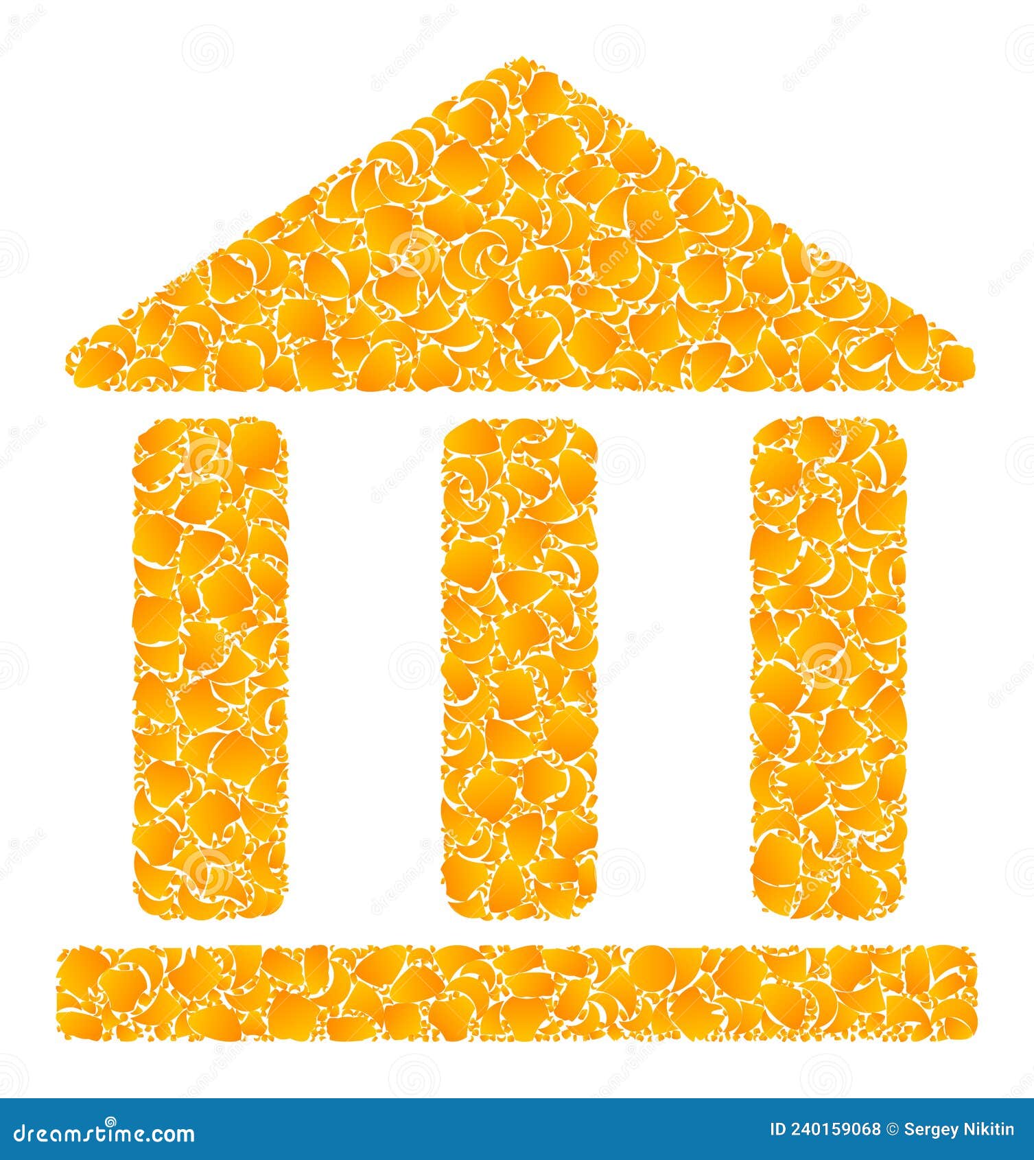Golden Vector Library Building Mosaic Icon Stock Vector - Illustration ...