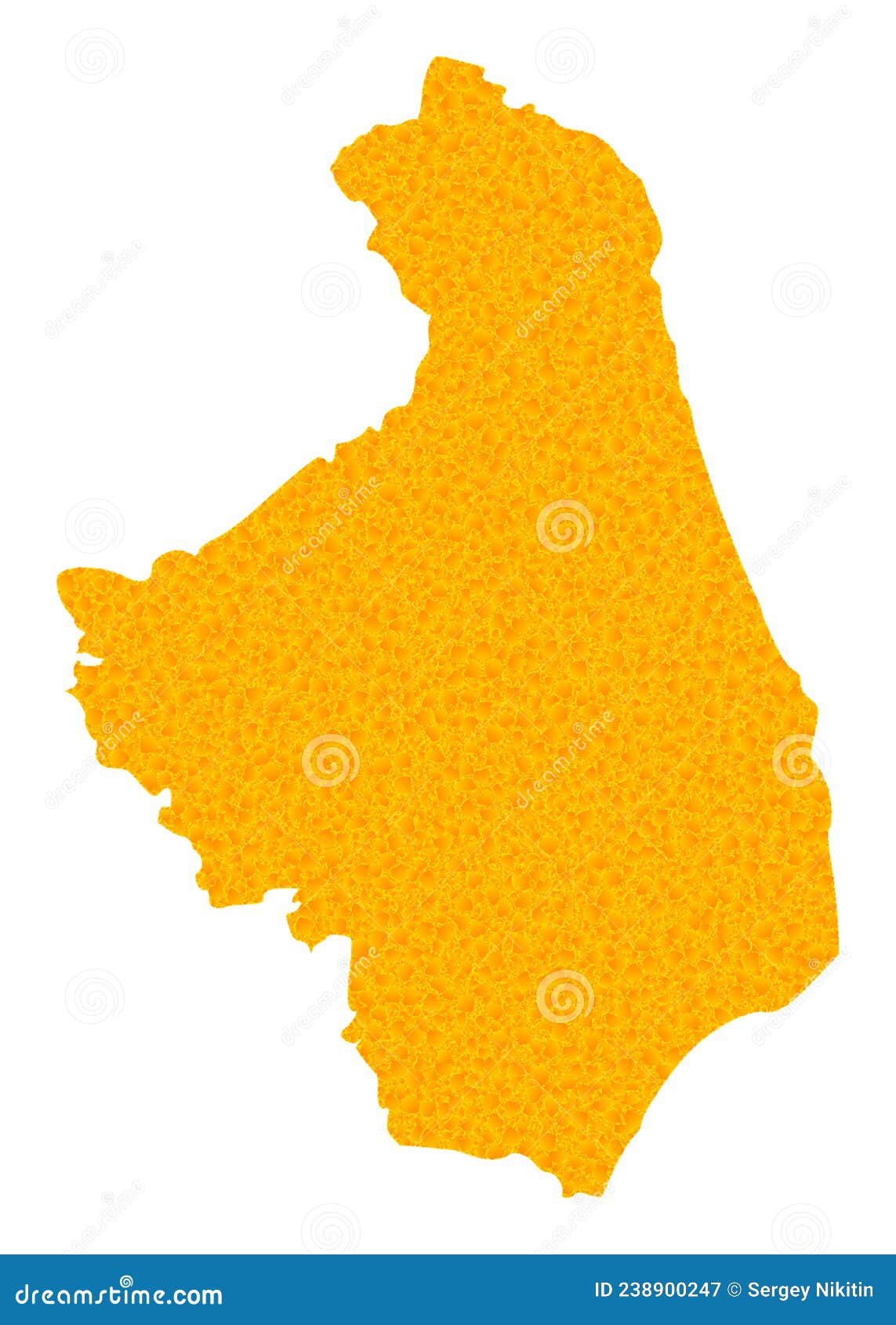 Golden Vector Map of Podlasie Province Stock Vector - Illustration of ...