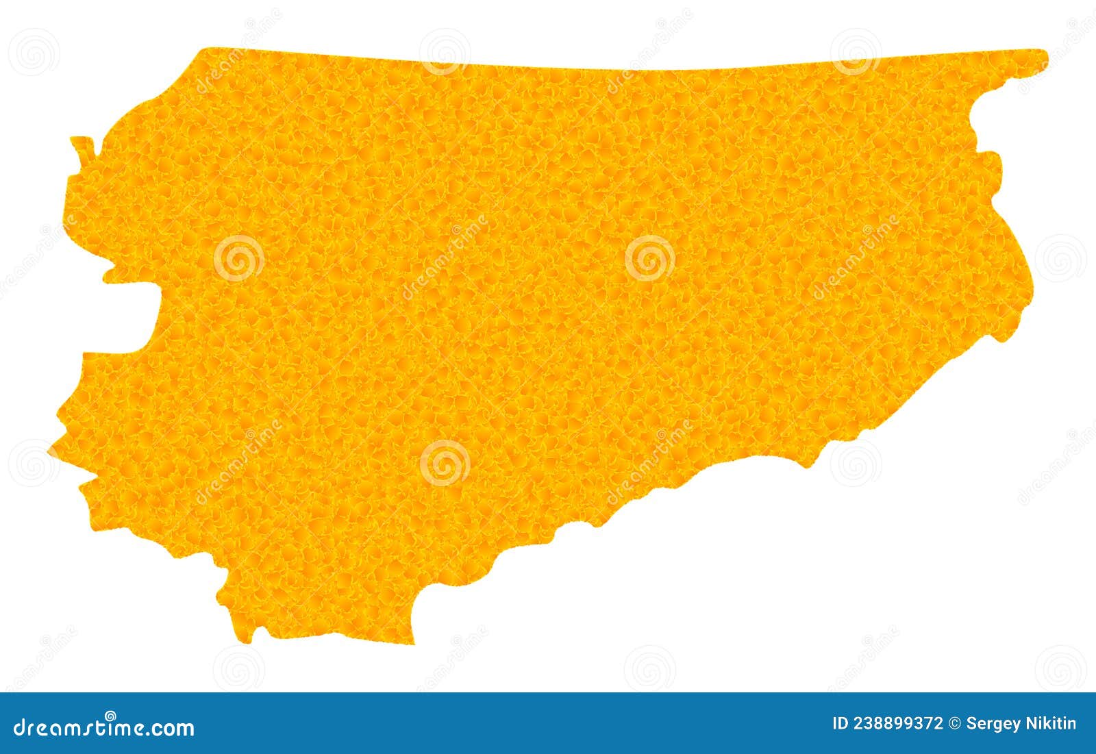 Golden Vector Map of Warmia-Masuria Province Stock Vector ...