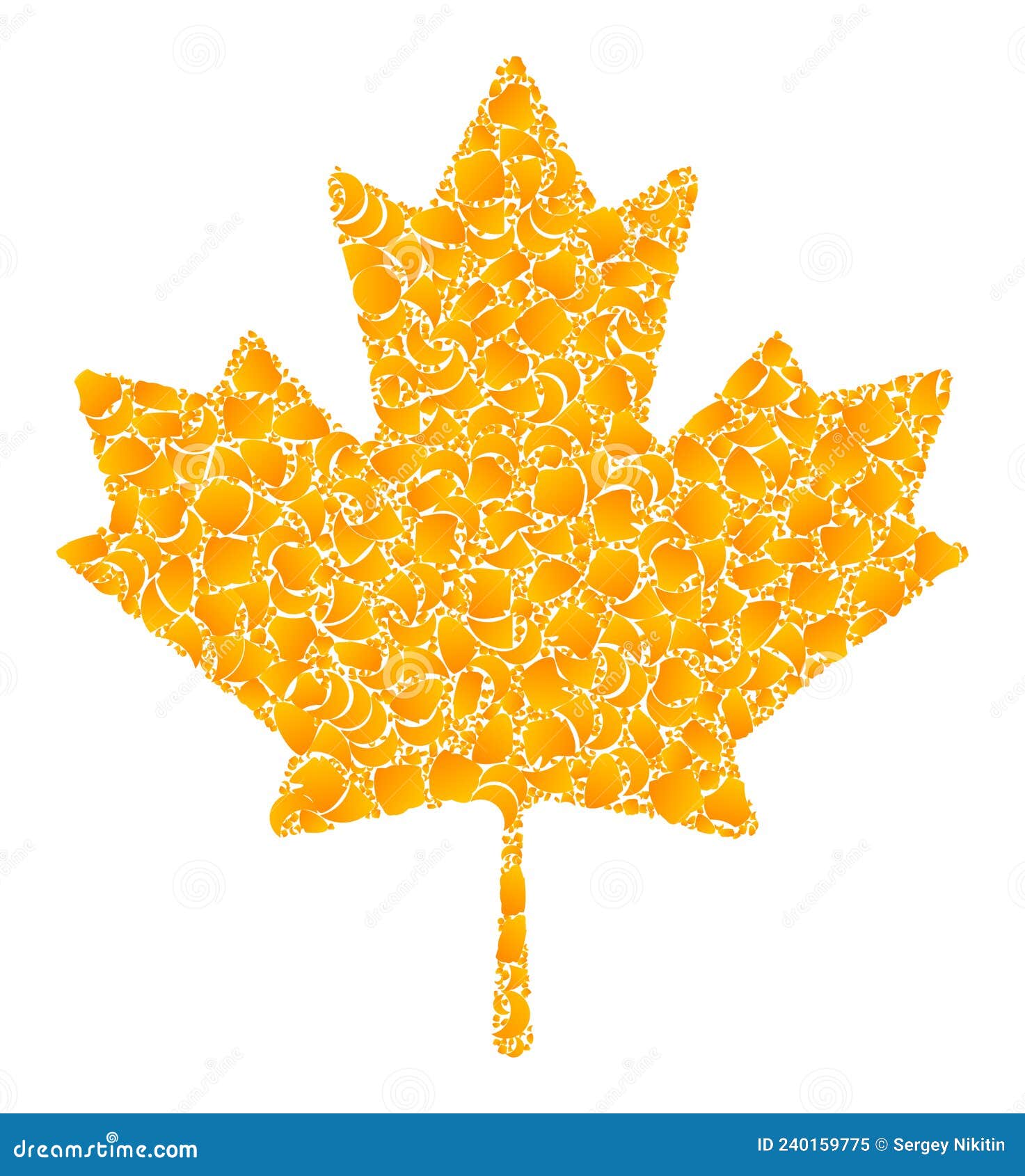 Golden Vector Maple Leaf Mosaic Icon Stock Vector - Illustration of ...
