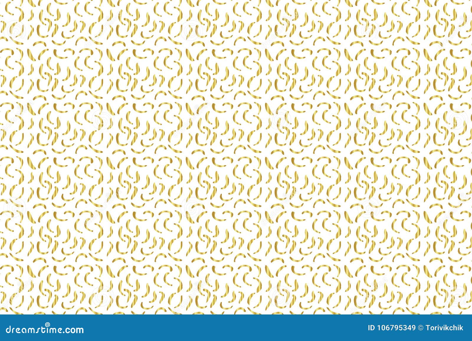Golden Vector Hand Drawn Pattern Stock Illustration - Illustration of ...