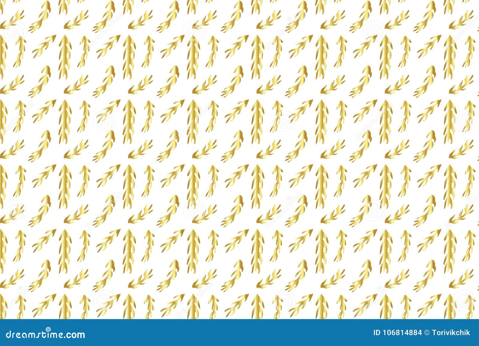 Golden Vector Hand Drawn Pattern Stock Illustration - Illustration of ...