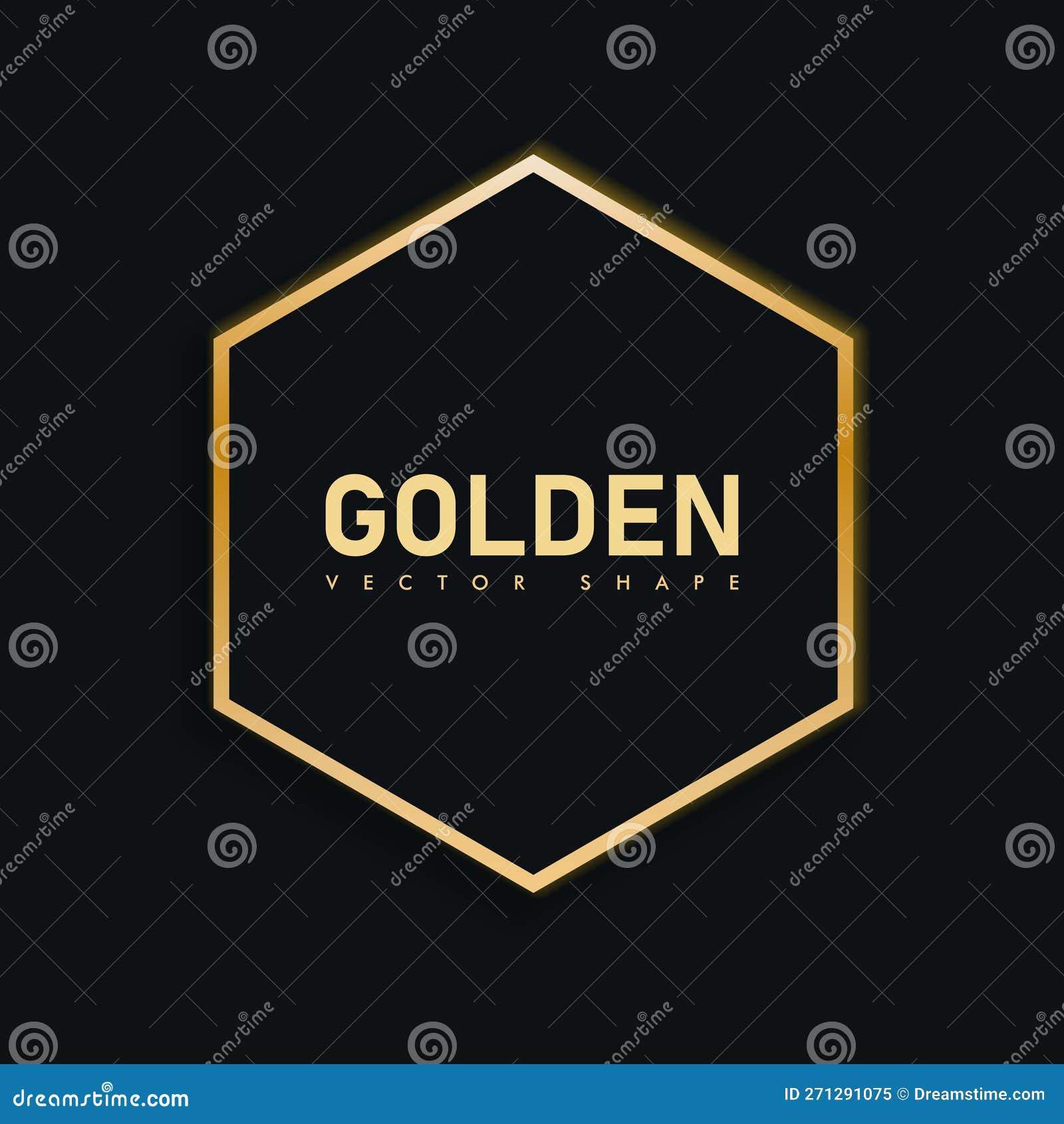 Golden Vector Shape. Vector Flat Illustration Stock Vector ...