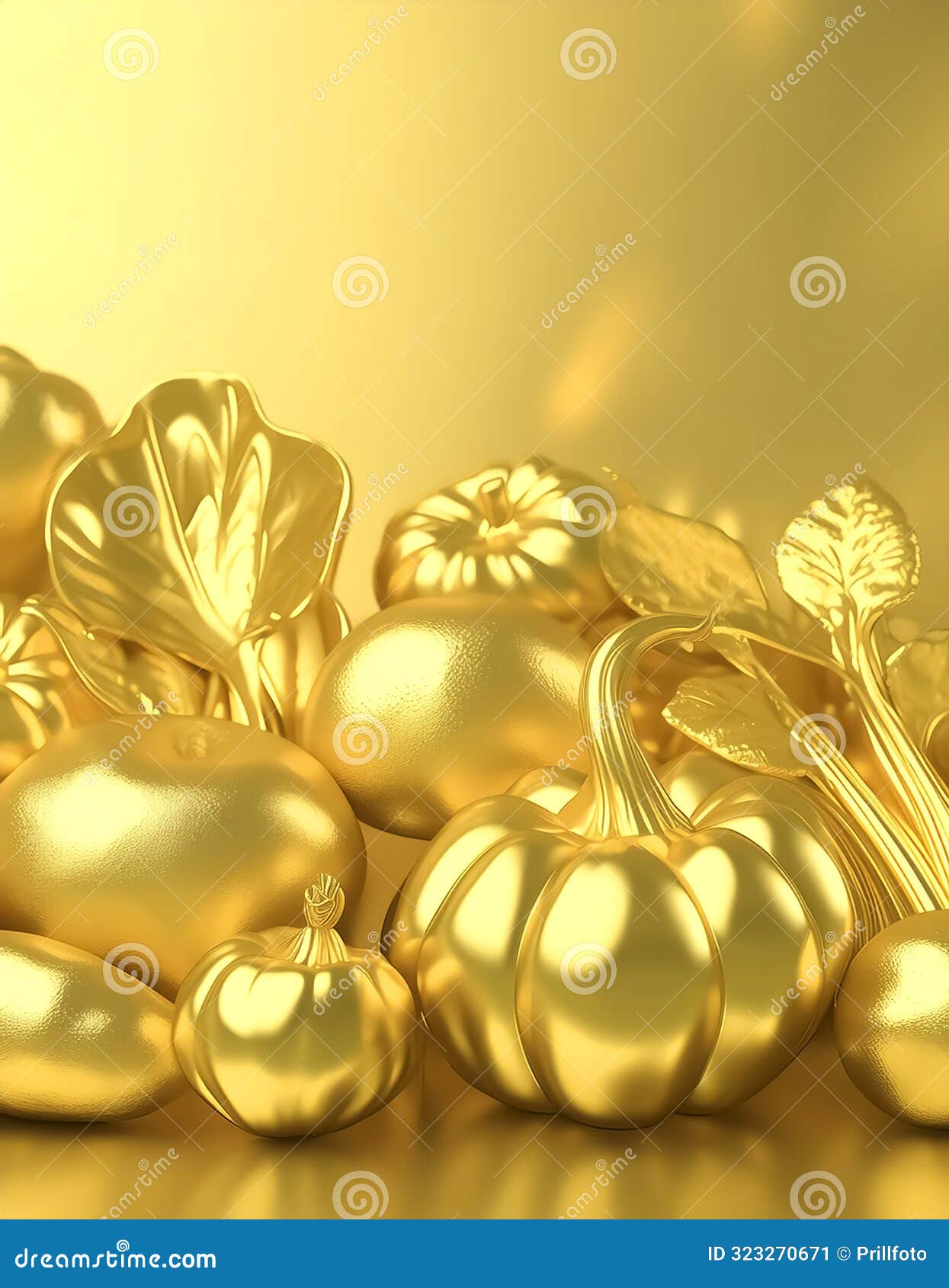 Golden vegetables stock illustration. Illustration of luxury - 323270671