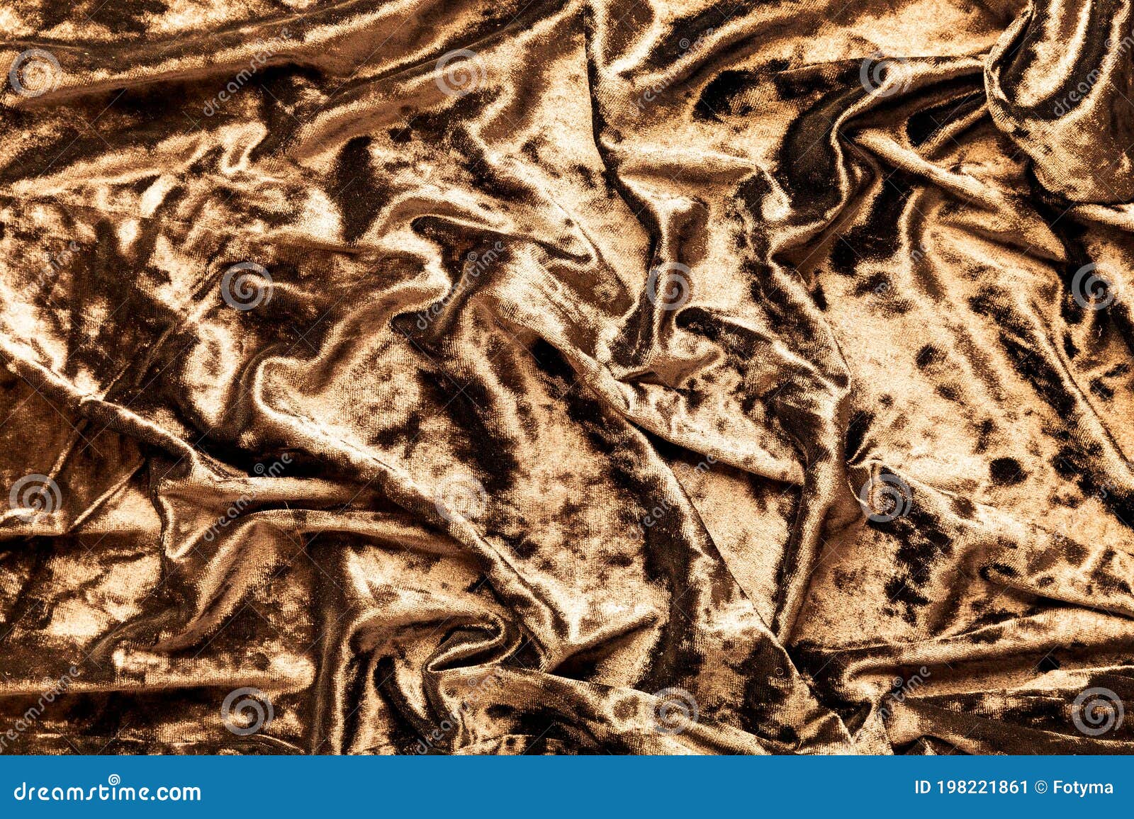 Golden Velvet Fabric Textured Close-up View Details. Stock Photo ...