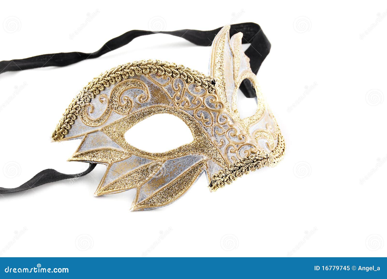 Old Golden Venetian Masks Stock Photo | CartoonDealer.com #77071002