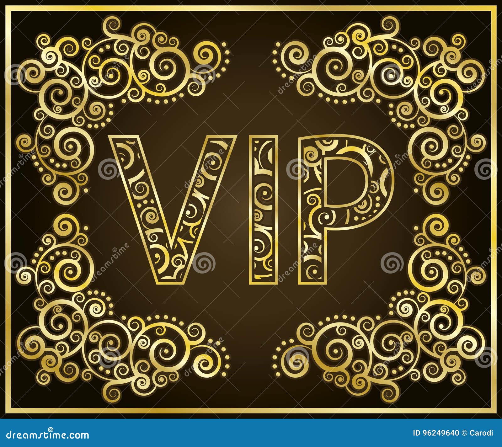 Golden Very Important Person Stock Vector - Illustration of festive ...