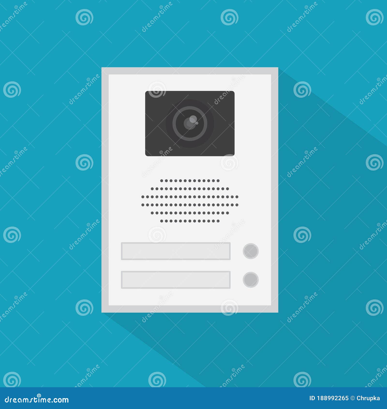 Golden video intercom icon stock vector. Illustration of safety - 188992265