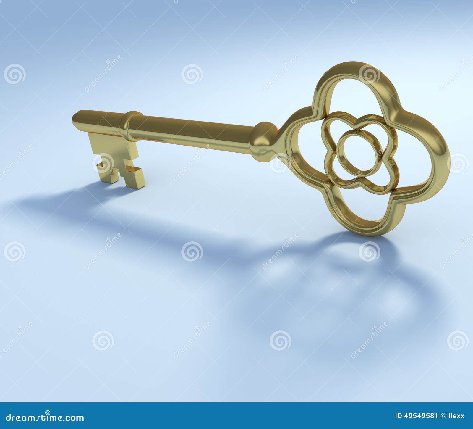 Golden vintage key stock illustration. Illustration of brass - 49549581