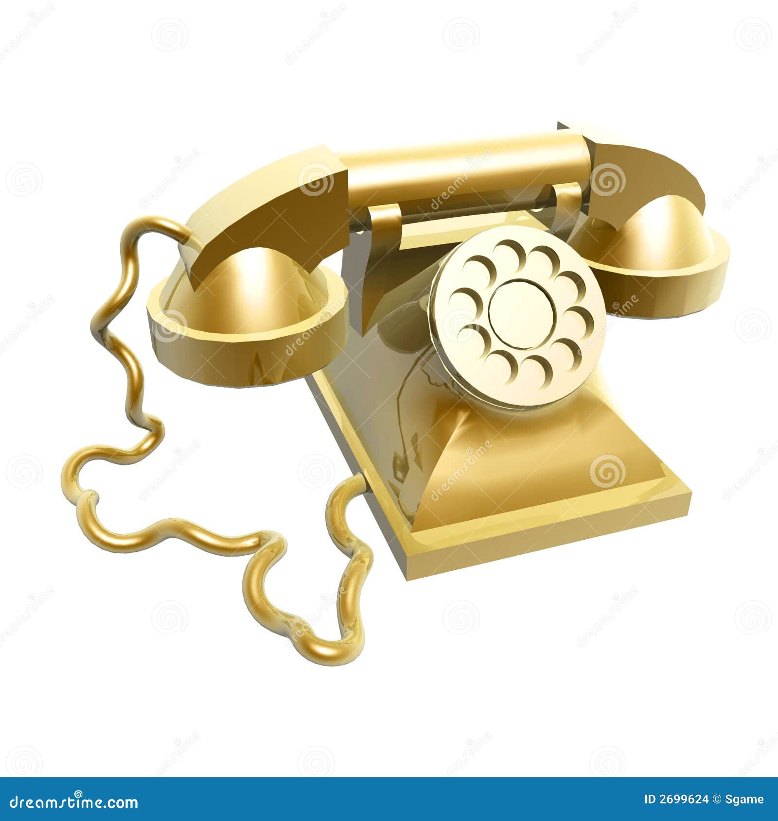 Golden vintage telephone stock illustration. Illustration of dial - 2699624