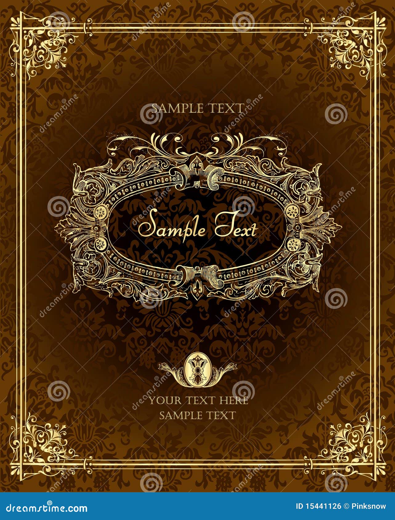 Golden Vintage Genealogy Tree. Genealogical Family Tree Vector ...