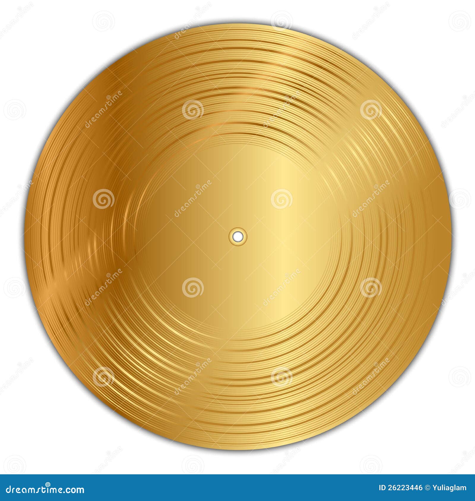 Golden vinyl record stock vector. Illustration of circle - 26223446