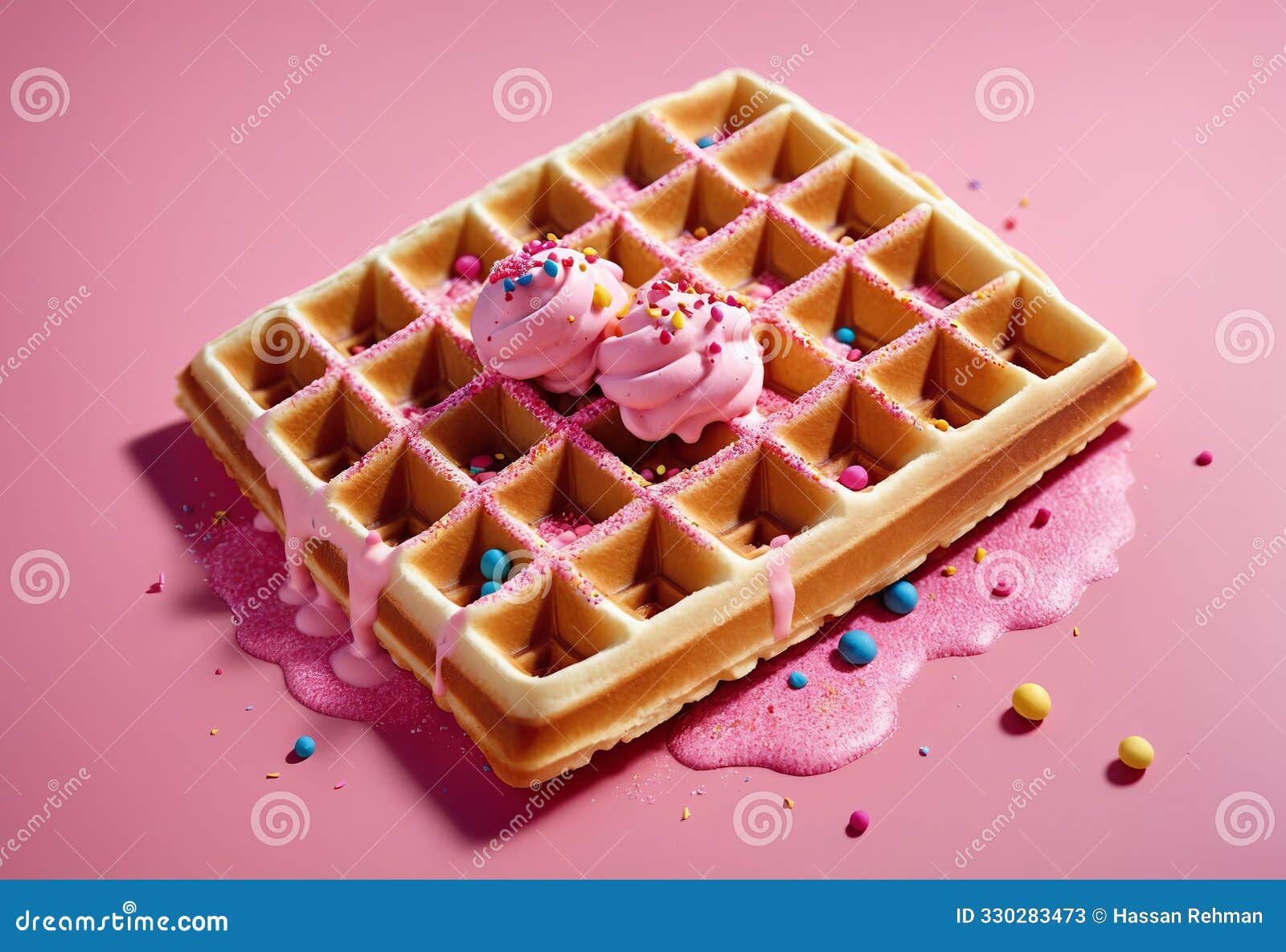 Waffle Texture Wafer Pattern Biscuit, Background, Square Crispy Vector ...