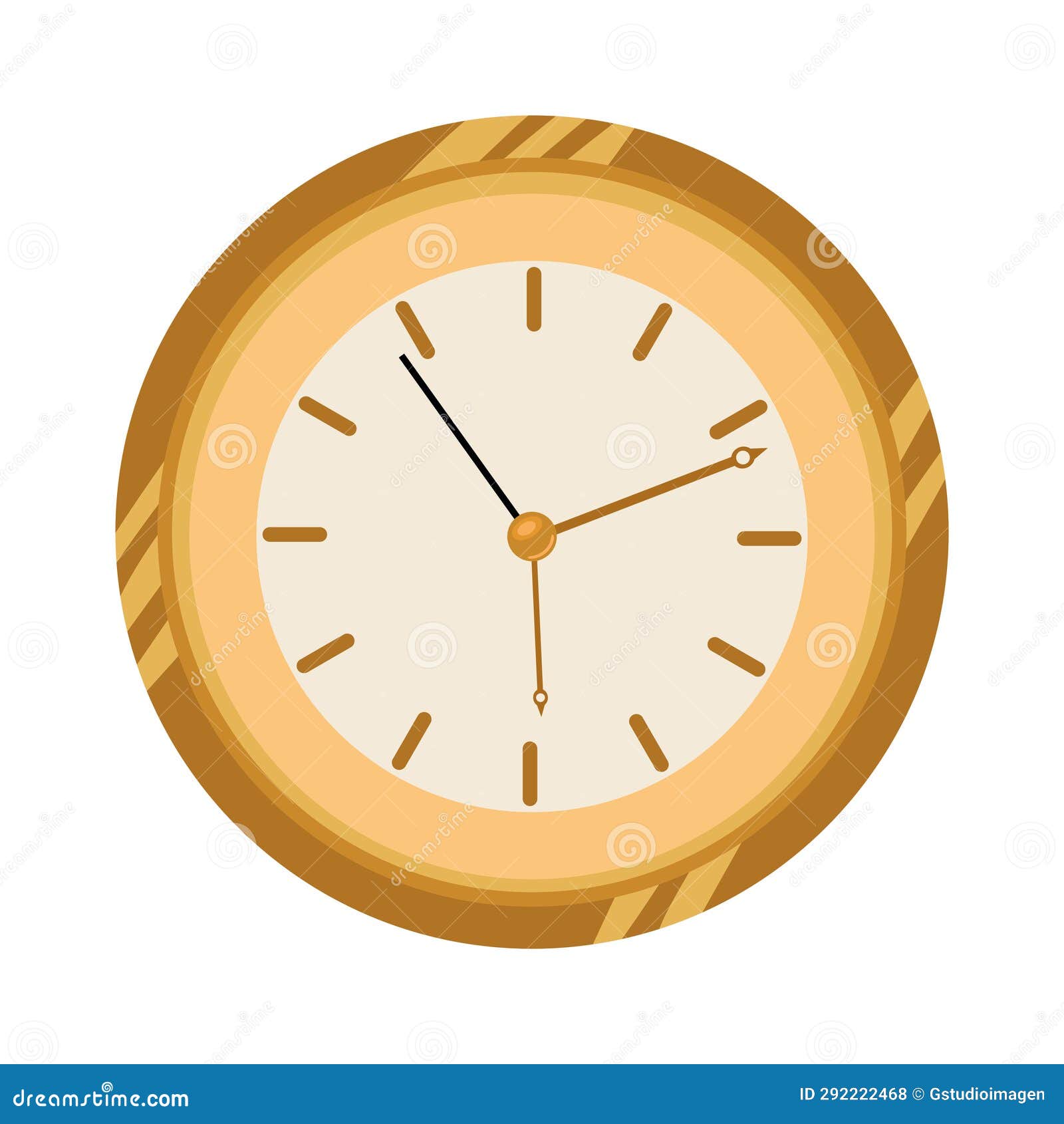 Golden watch pocket design stock vector. Illustration of golden - 292222468