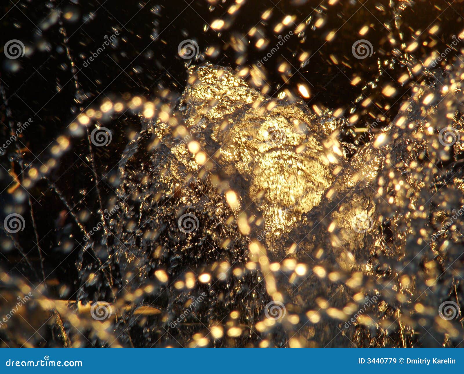 Golden water stock image. Image of sparklets, abstract - 3440779
