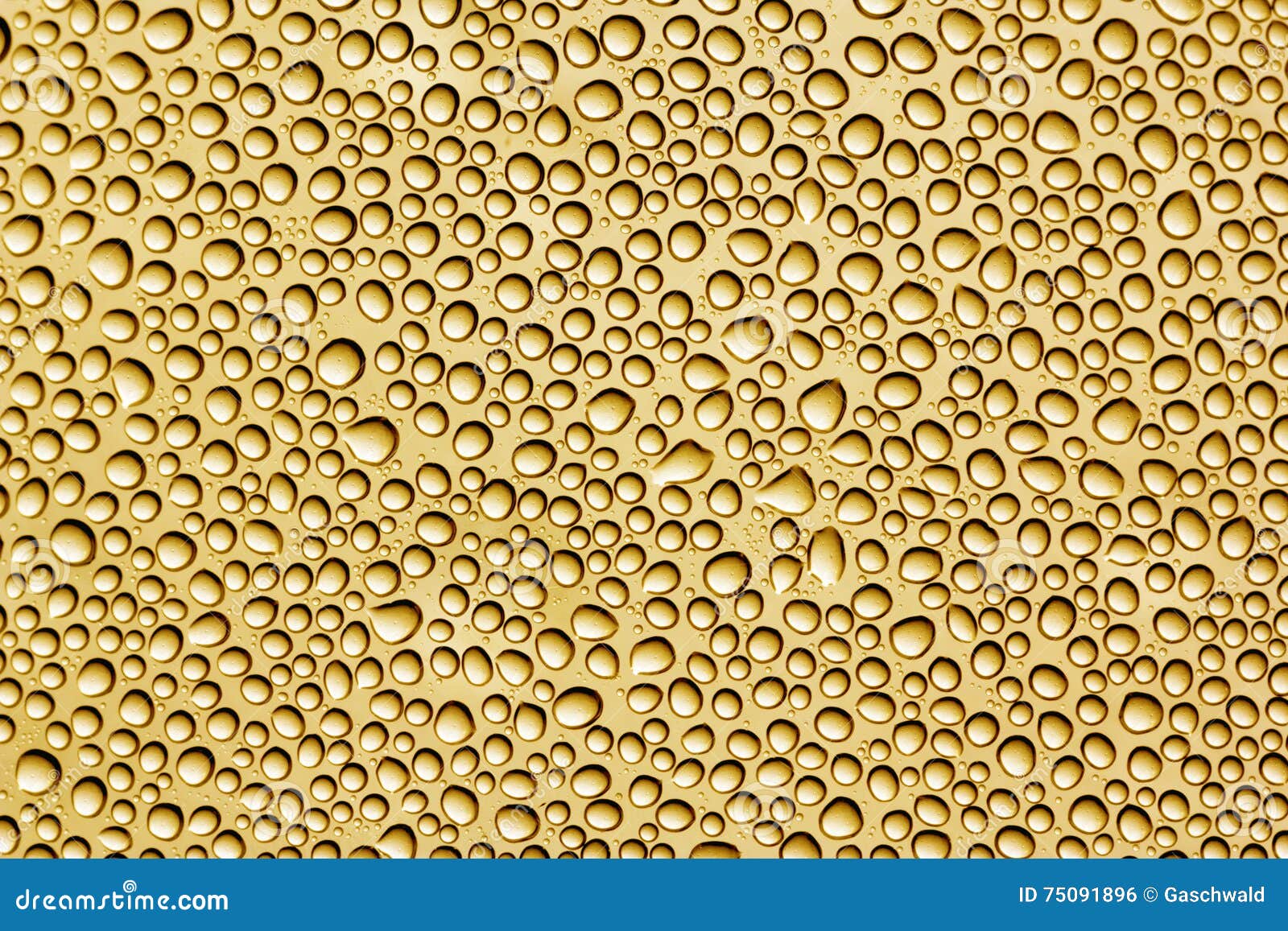 Golden water droplets stock photo. Image of bubble, glass - 75091896