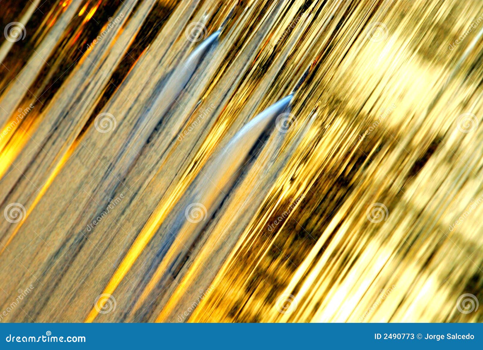Golden Water Flow Background Stock Image - Image of texture, pouring ...