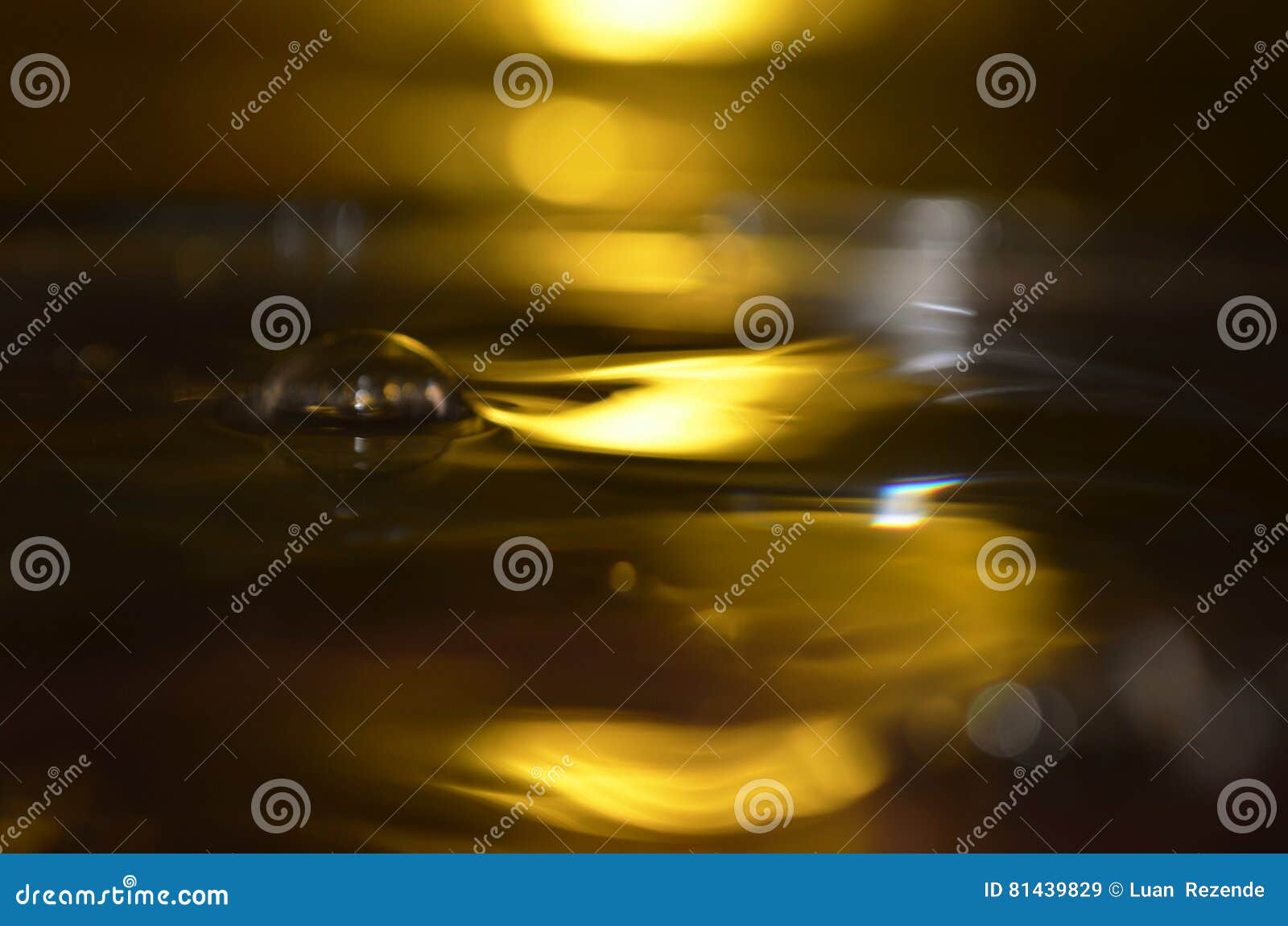 Golden Water Surface, Water Splash Stock Image - Image of aromatherapy ...