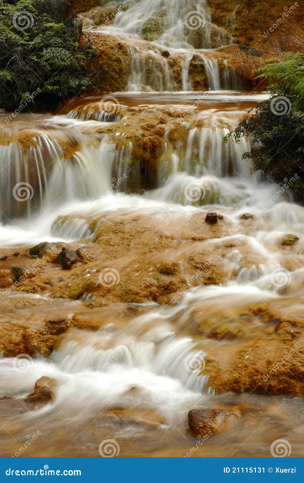 Golden waterfall stock image. Image of fall, travel, outdoor - 21115131