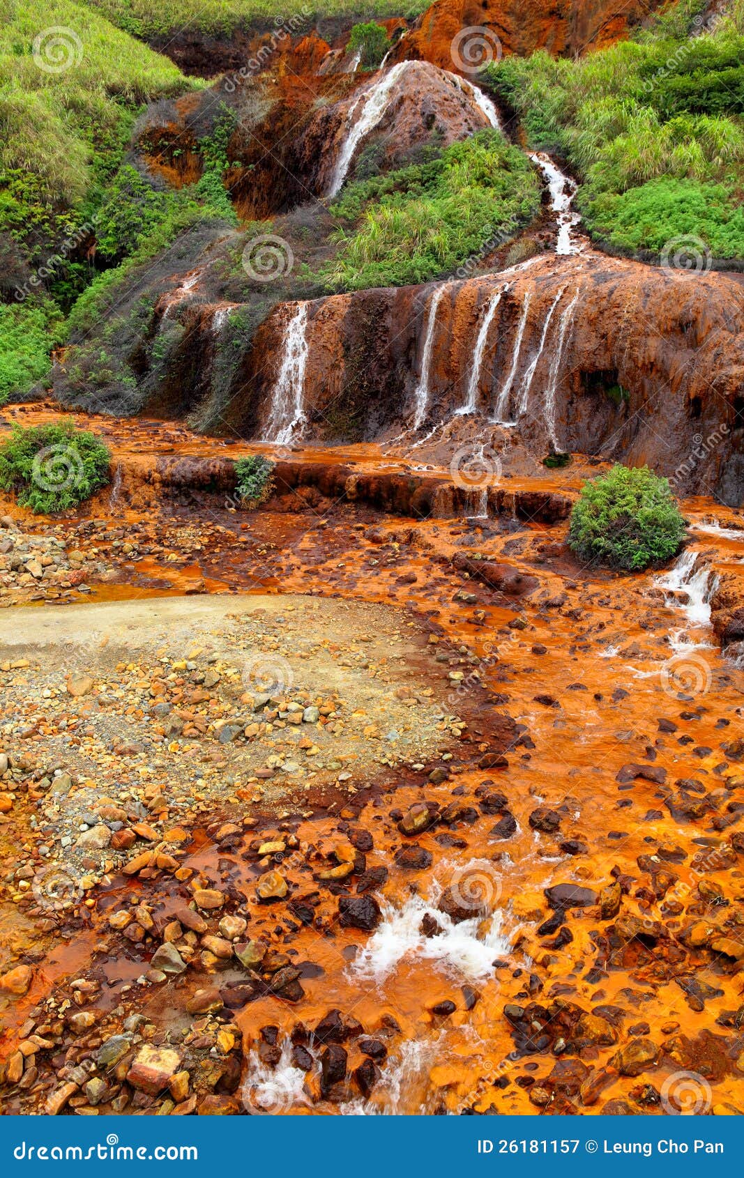 Golden waterfall stock image. Image of rock, splash, pour - 26181157