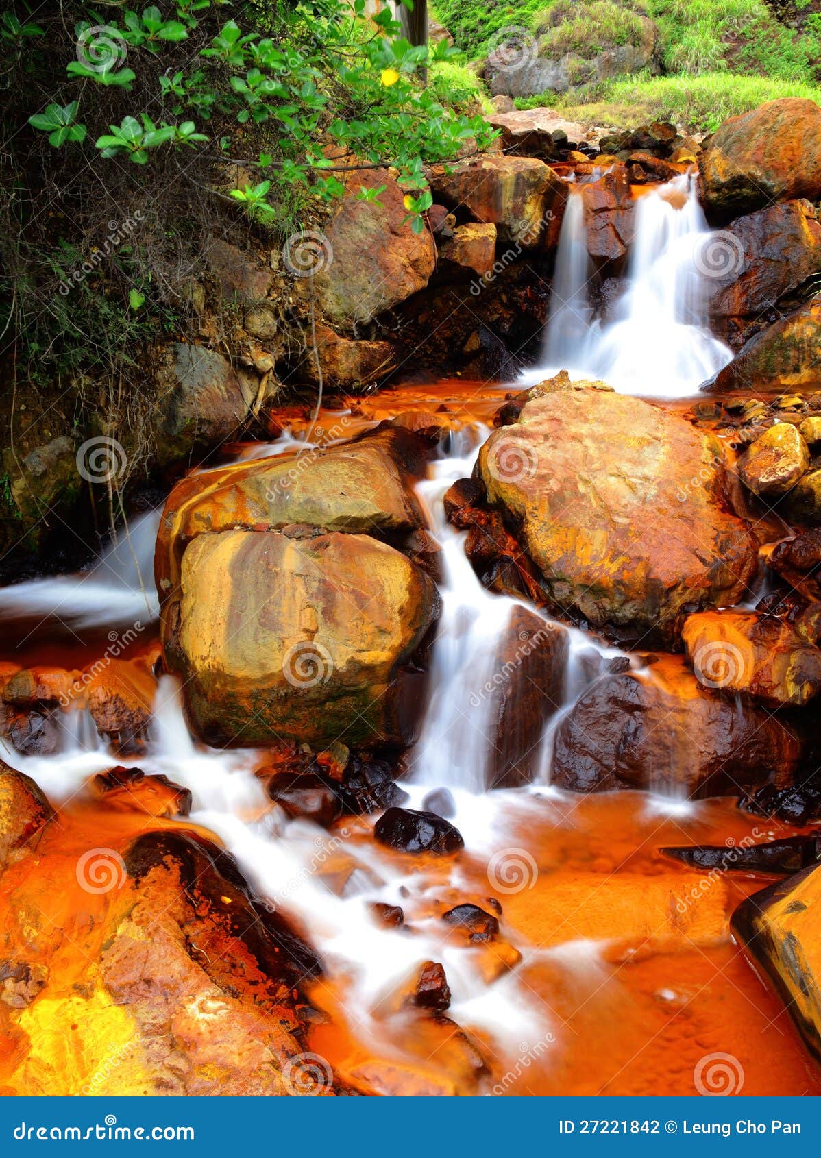 Golden waterfall, Taiwan stock photo. Image of heaven - 27221842