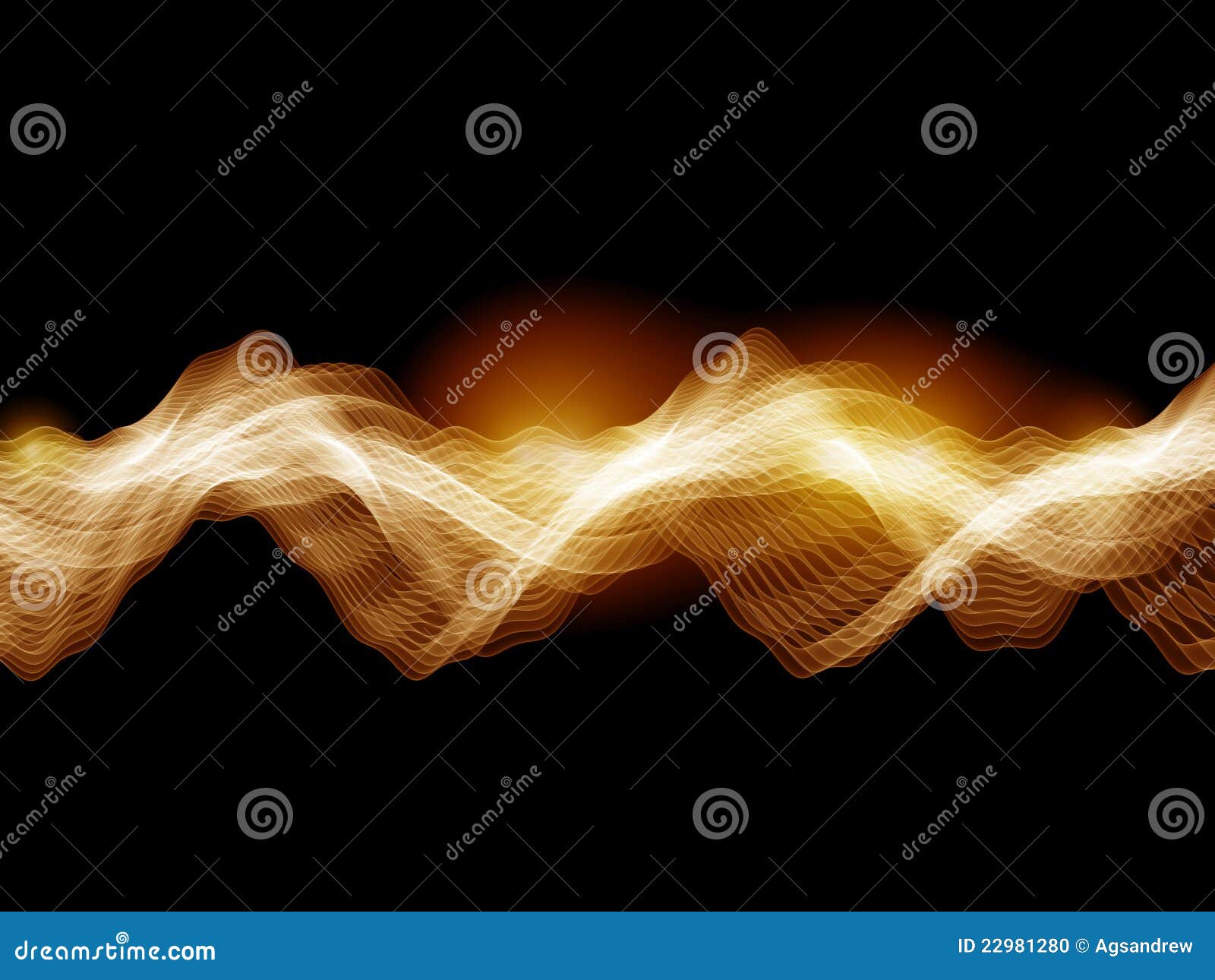 Golden Waves stock illustration. Illustration of wave - 22981280