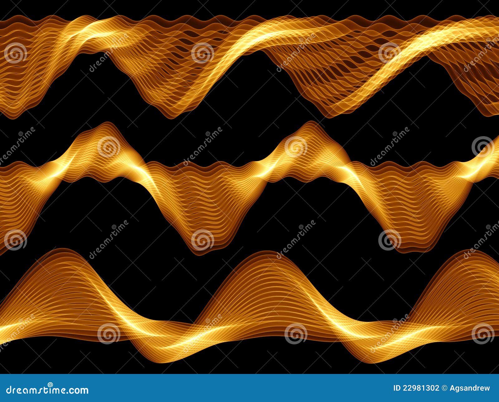 Golden Waves stock illustration. Illustration of visual - 22981302