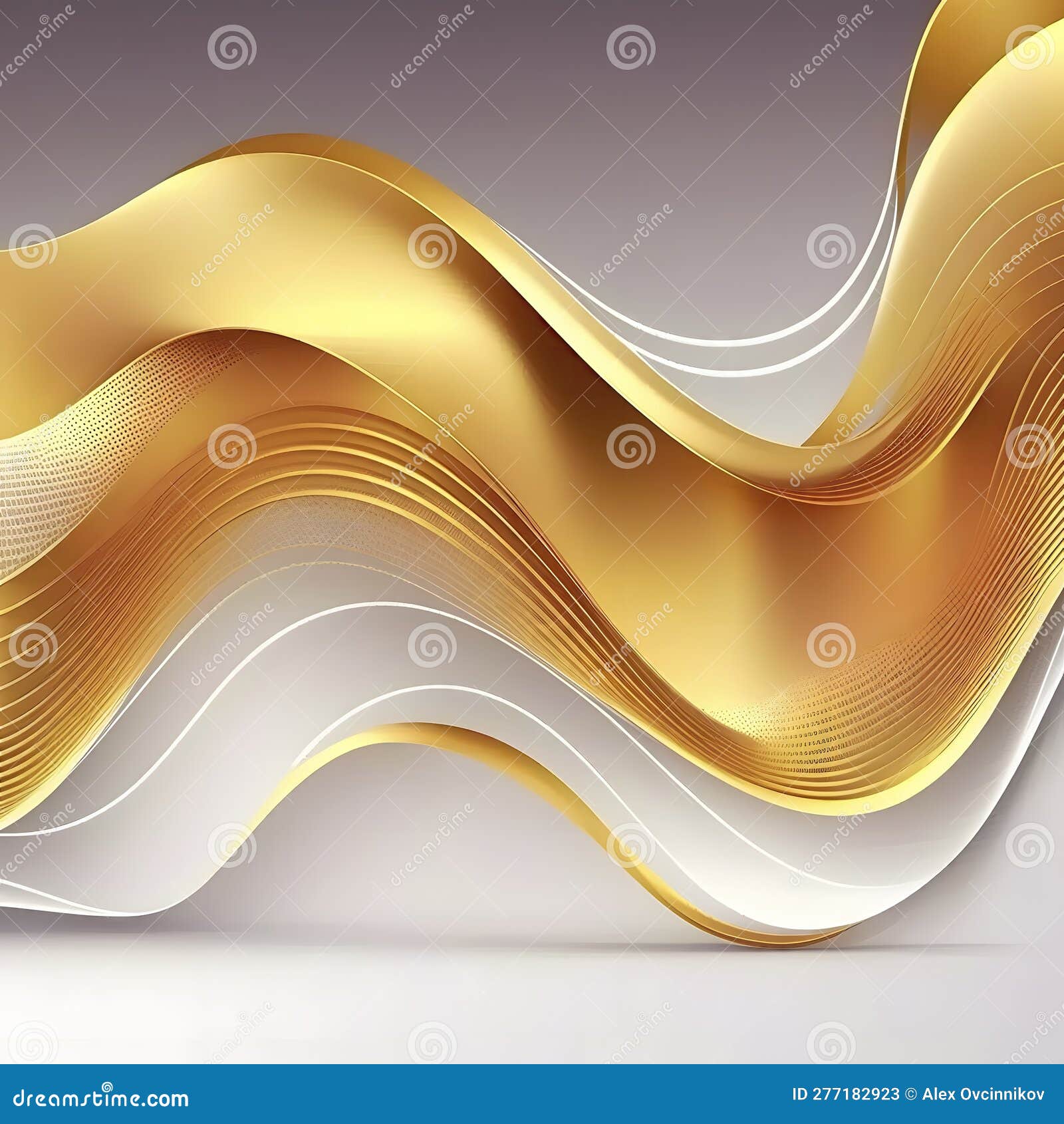 Golden Wavy Line Background for Elegant Designs. Stock Illustration ...