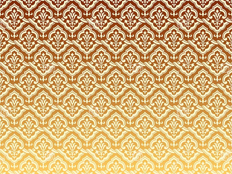 Golden wavy patterns stock vector. Illustration of seamless - 3558361