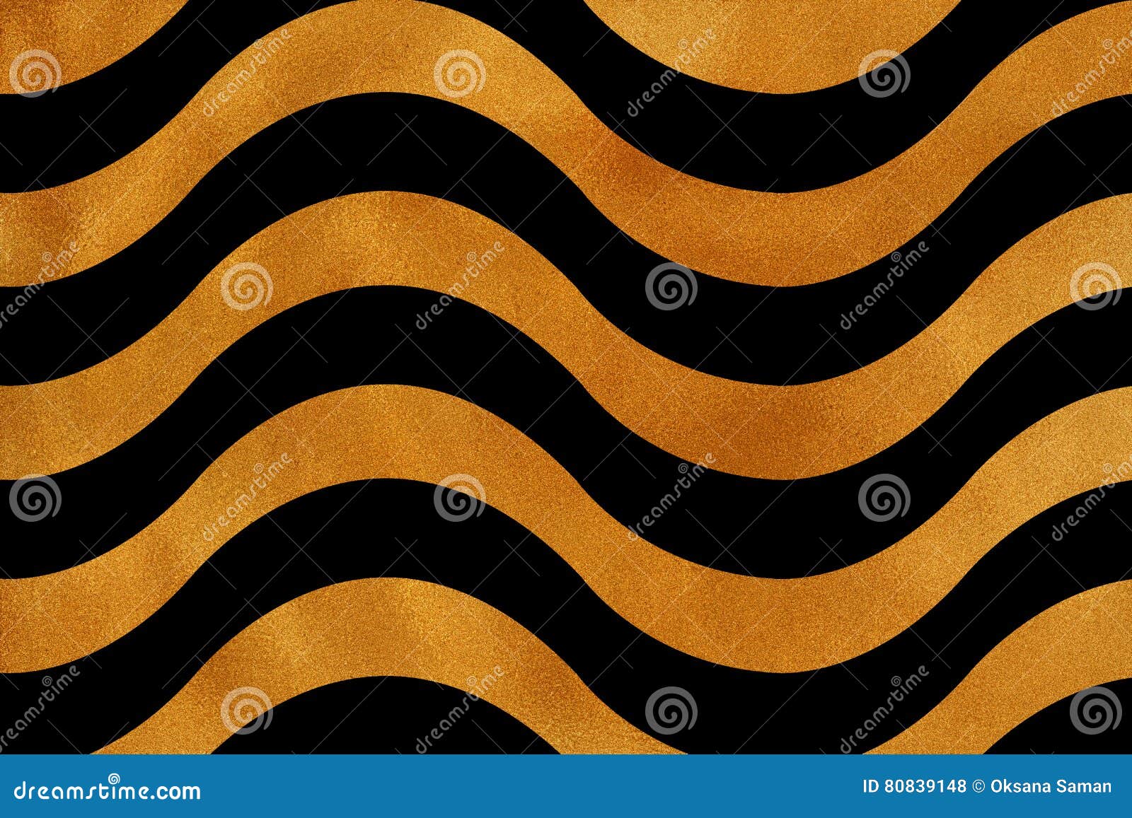Golden Wavy Striped Background. Stock Illustration - Illustration of ...