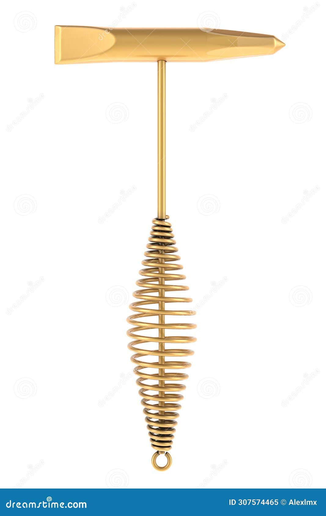 Golden Welding Chipping Hammer, 3D Rendering Stock Illustration ...
