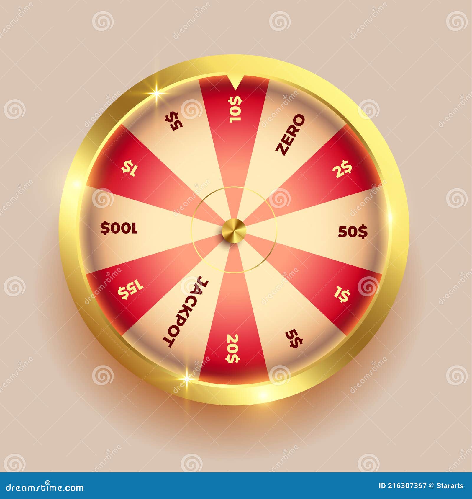 Golden Wheel of Fortune Element Design Stock Vector - Illustration of ...