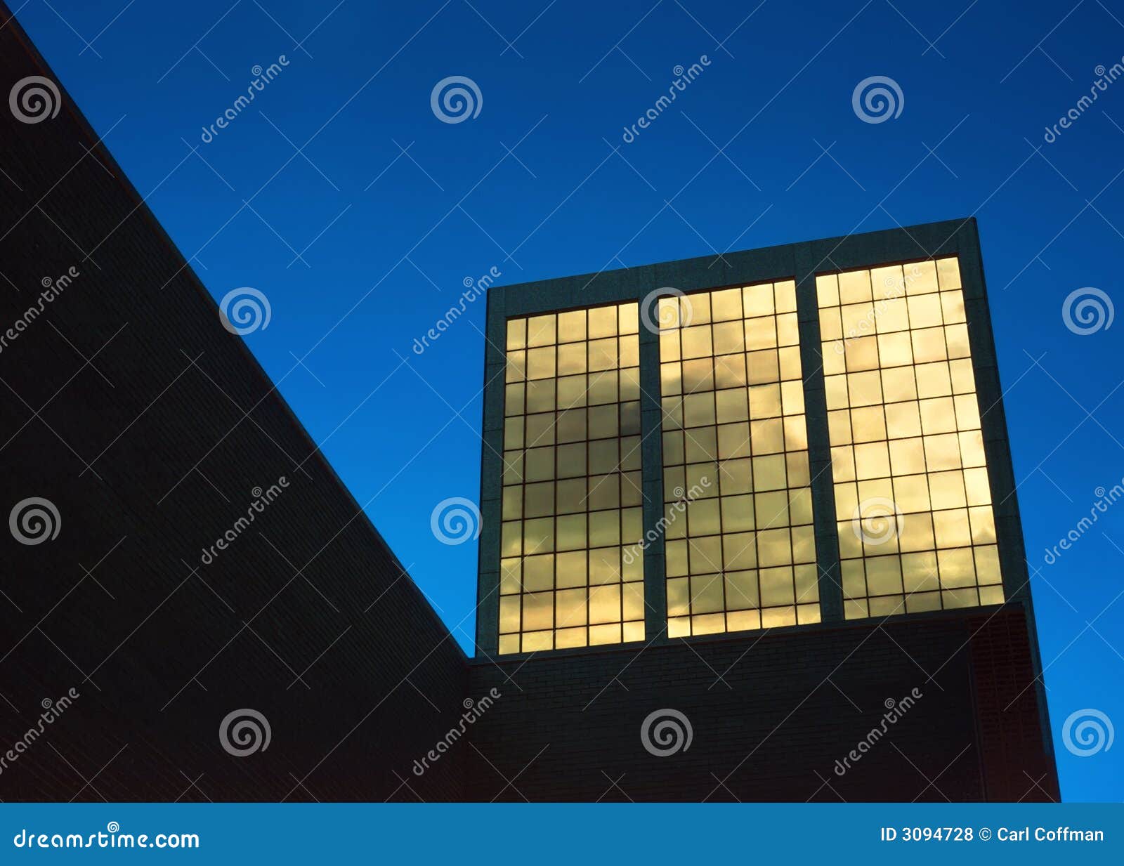 Golden Windows stock photo. Image of horizontal, blue - 3094728