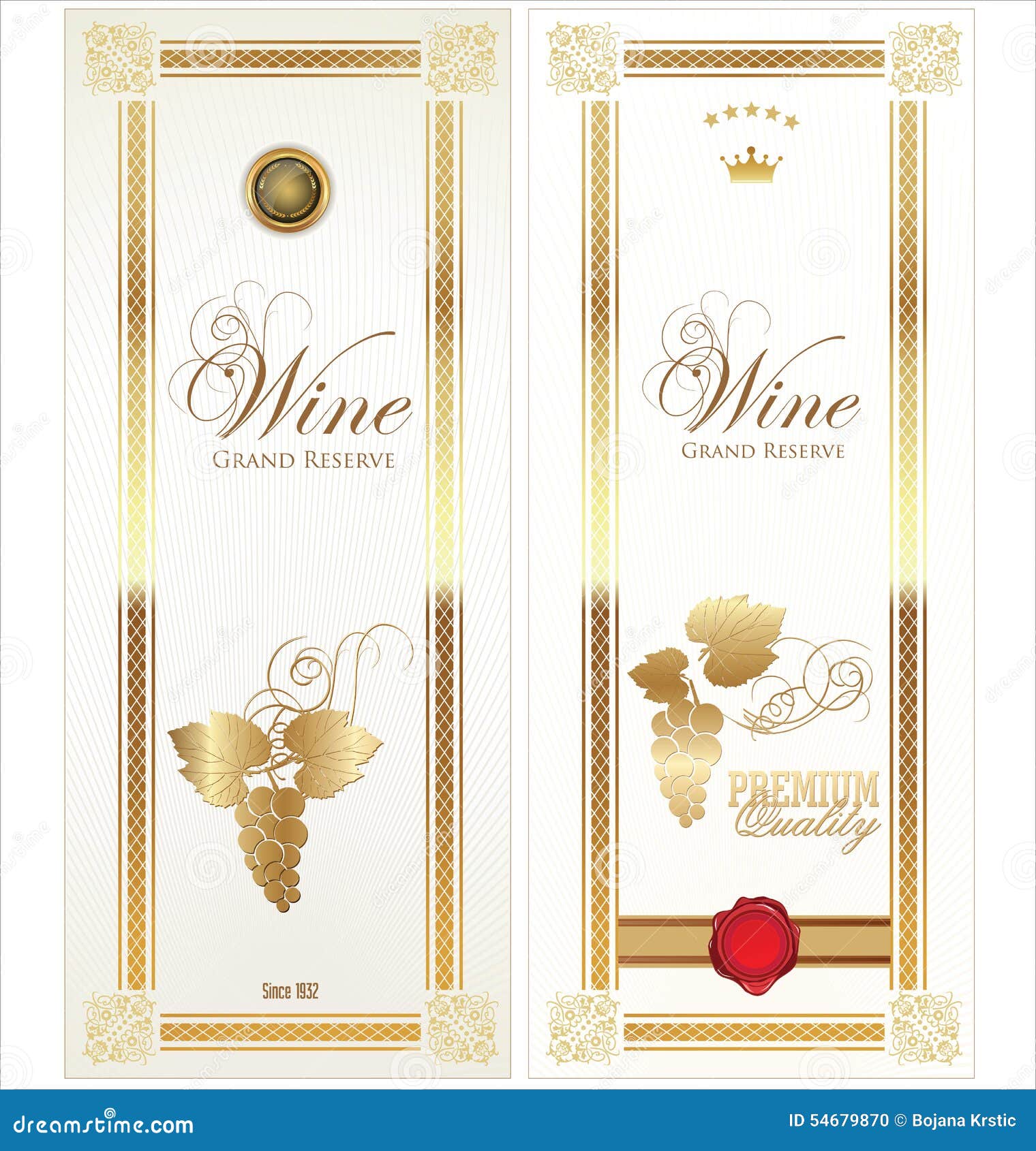 Golden wine label stock illustration. Illustration of grey - 54679870