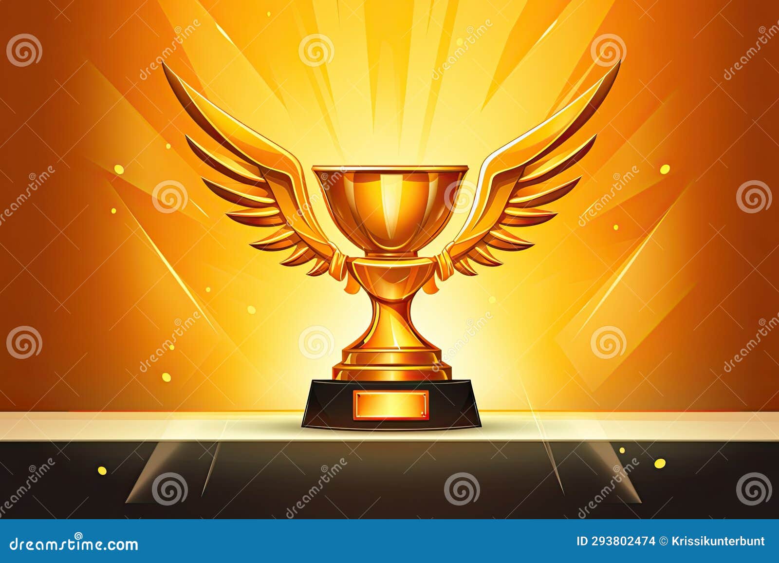 Golden Winners Cup Trophy AI Generated Stock Illustration ...