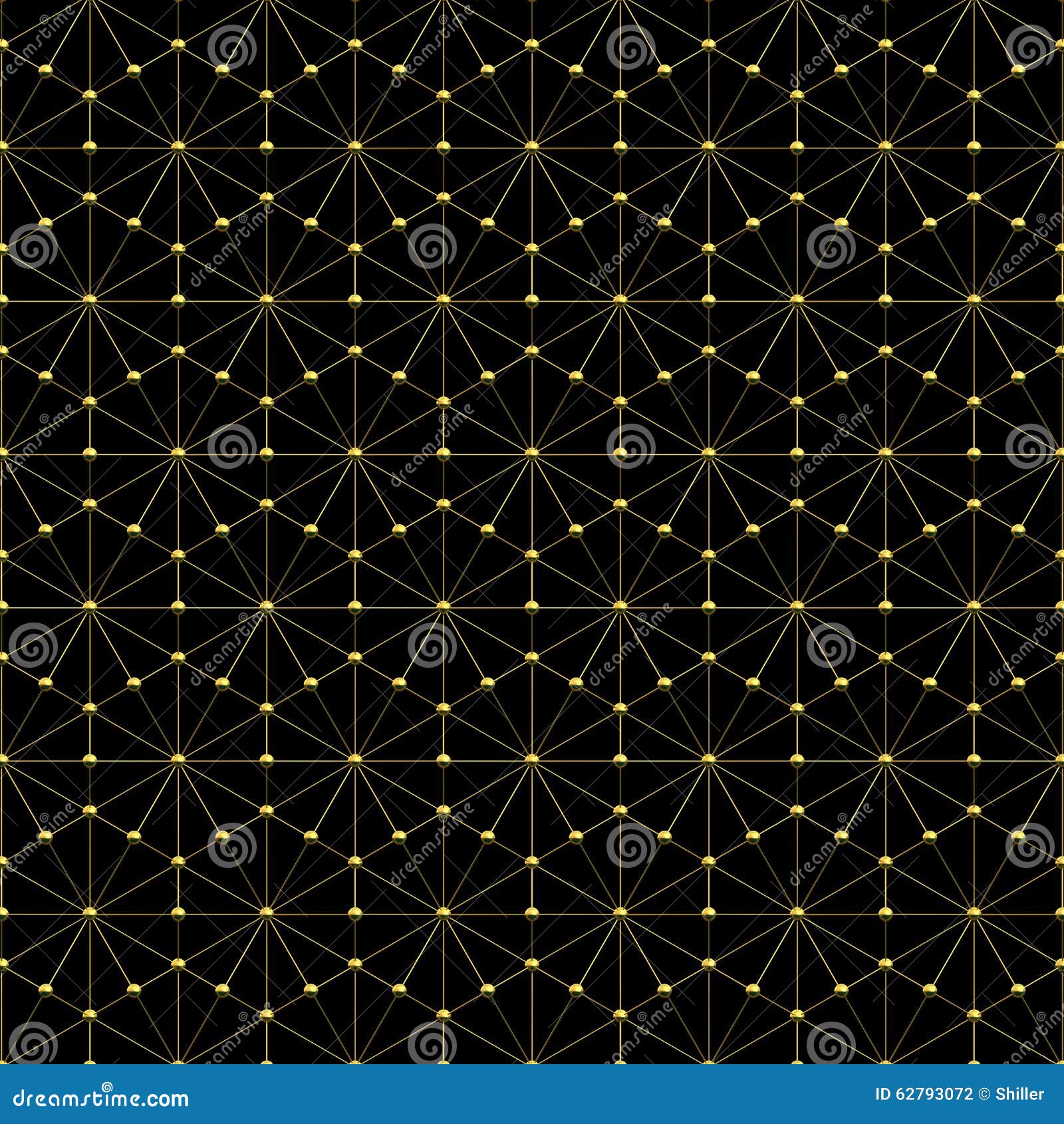 Golden Wireframe Hexagonal Pattern - Square Background Stock ...