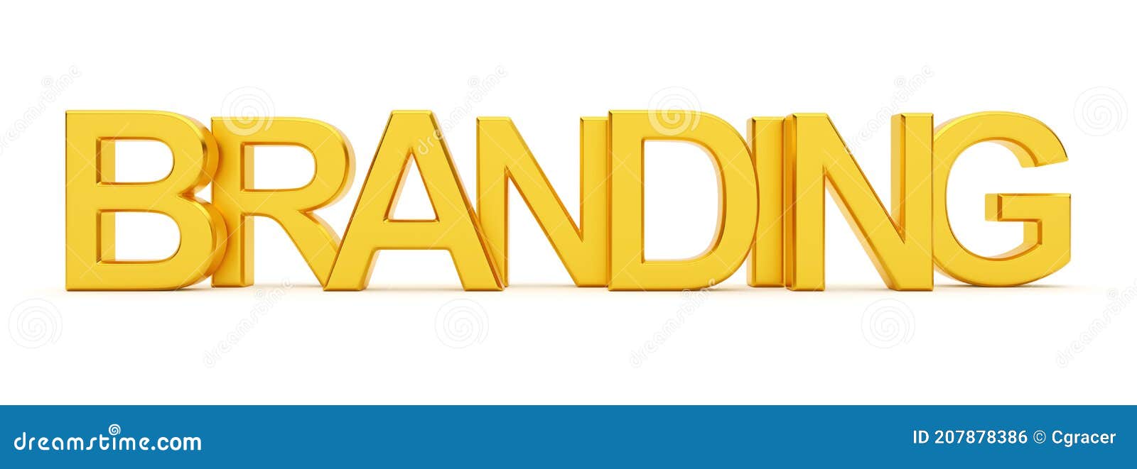 Golden word branding stock illustration. Illustration of gold - 207878386