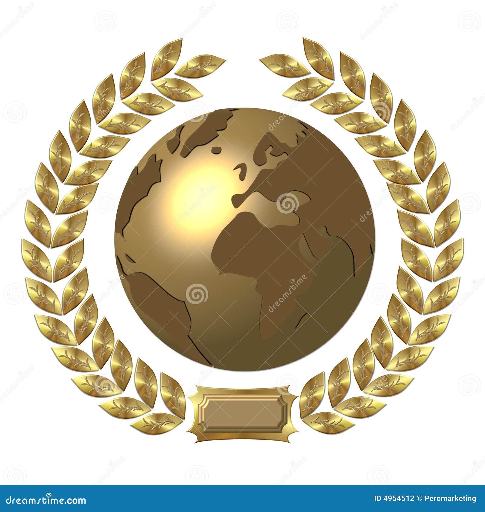 3D Golden World Map Stock Photography | CartoonDealer.com #11160758