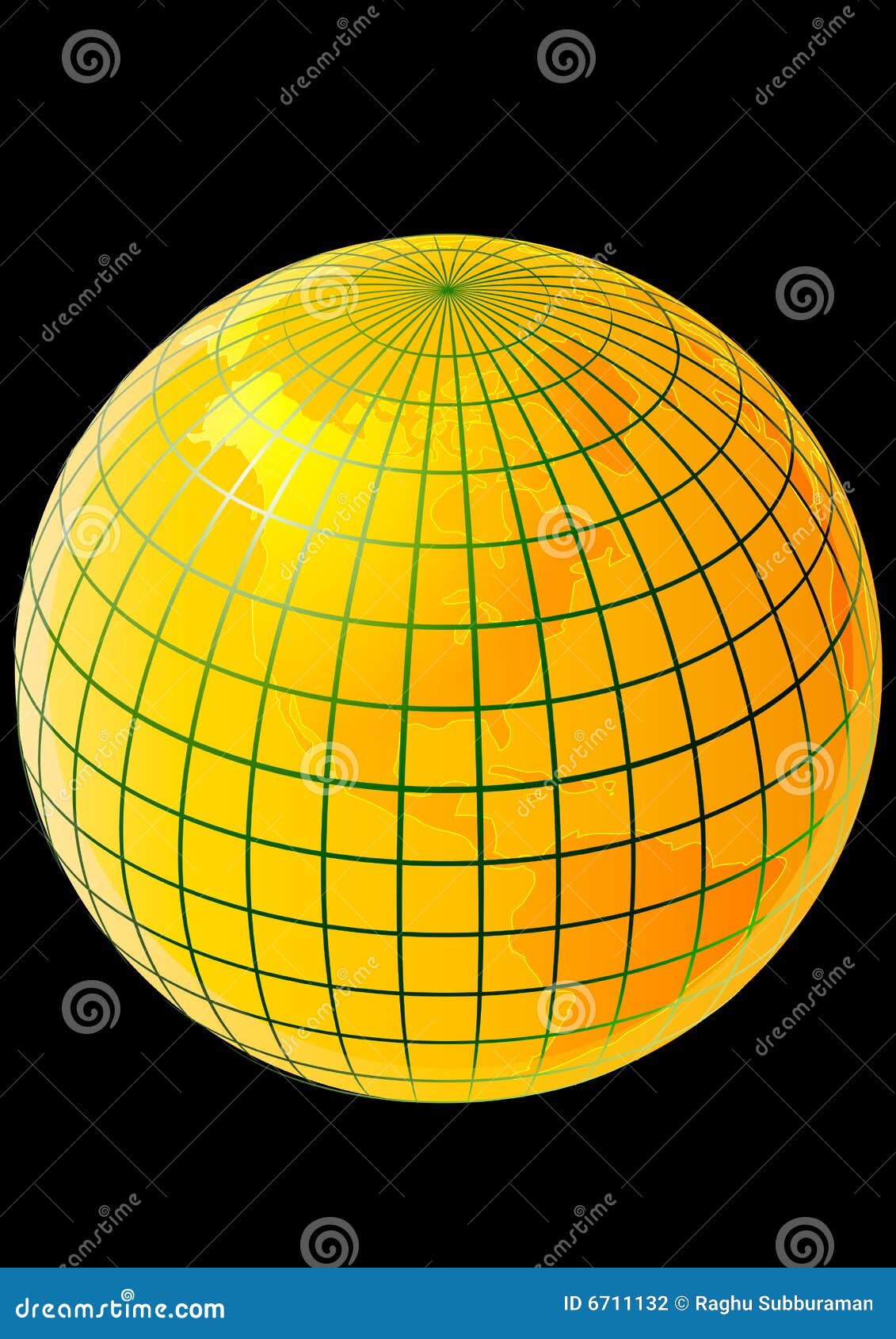 Golden world stock vector. Illustration of latitude, africa - 6711132