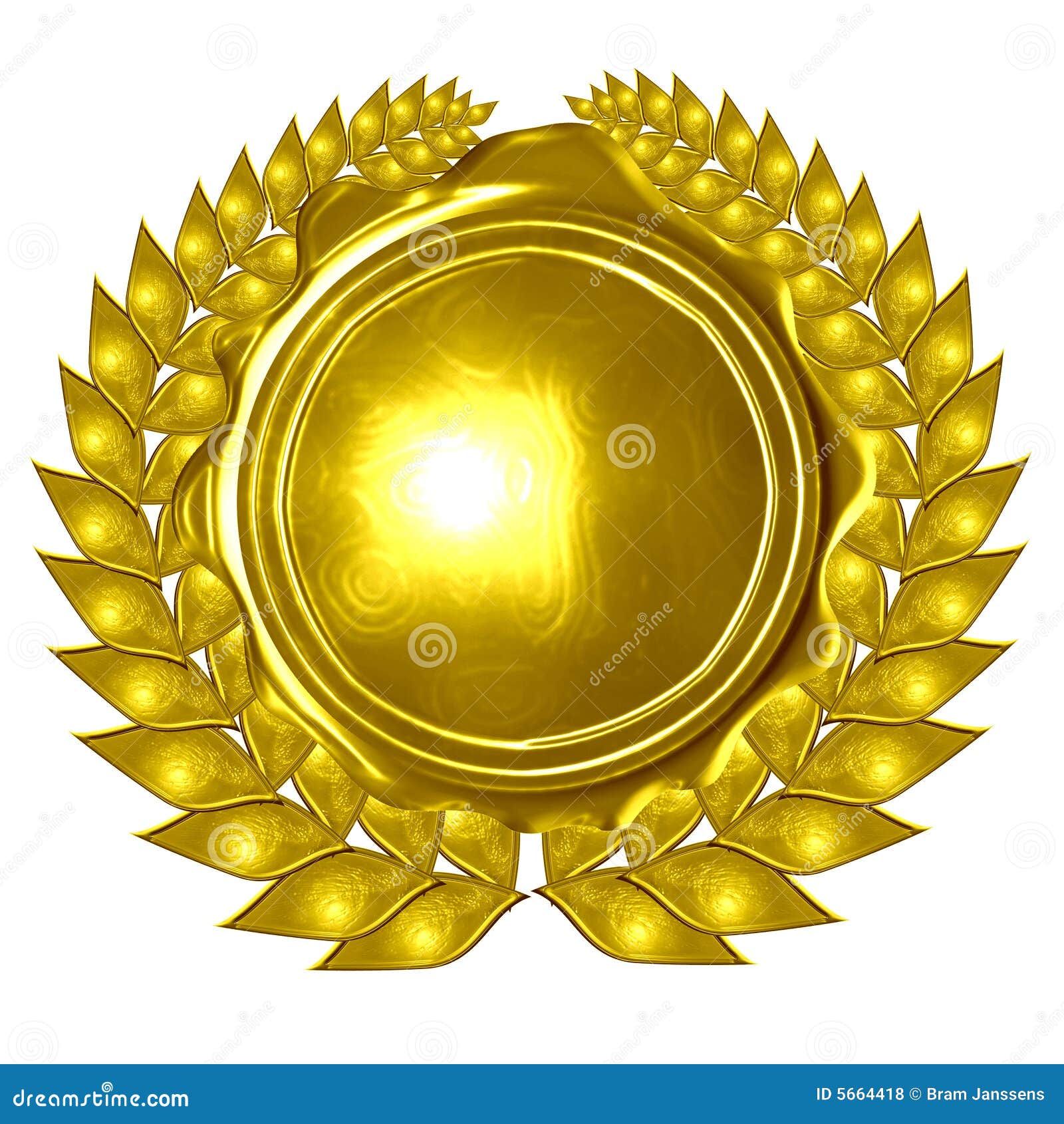 Golden Wreath Royalty Free Stock Photos - Image: 5664418