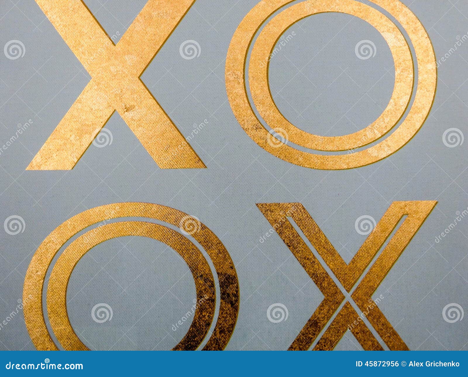 Golden Xoxo Letters on Canvas Board Stock Illustration - Illustration ...