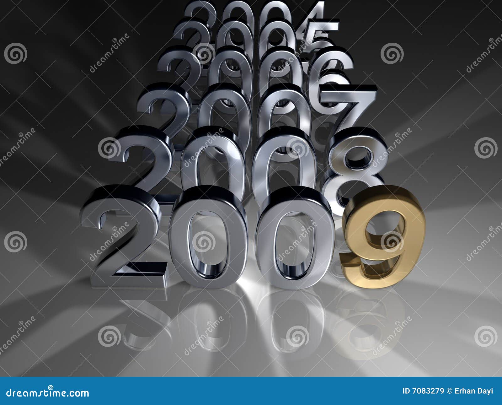 Golden Year stock illustration. Illustration of event - 7083279