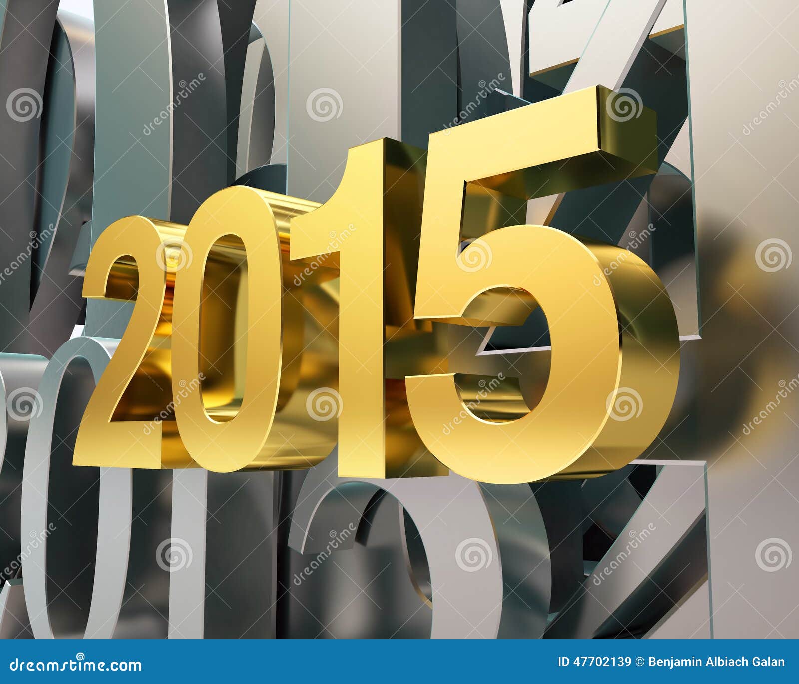 Golden year 2015 stock illustration. Illustration of yellow - 47702139