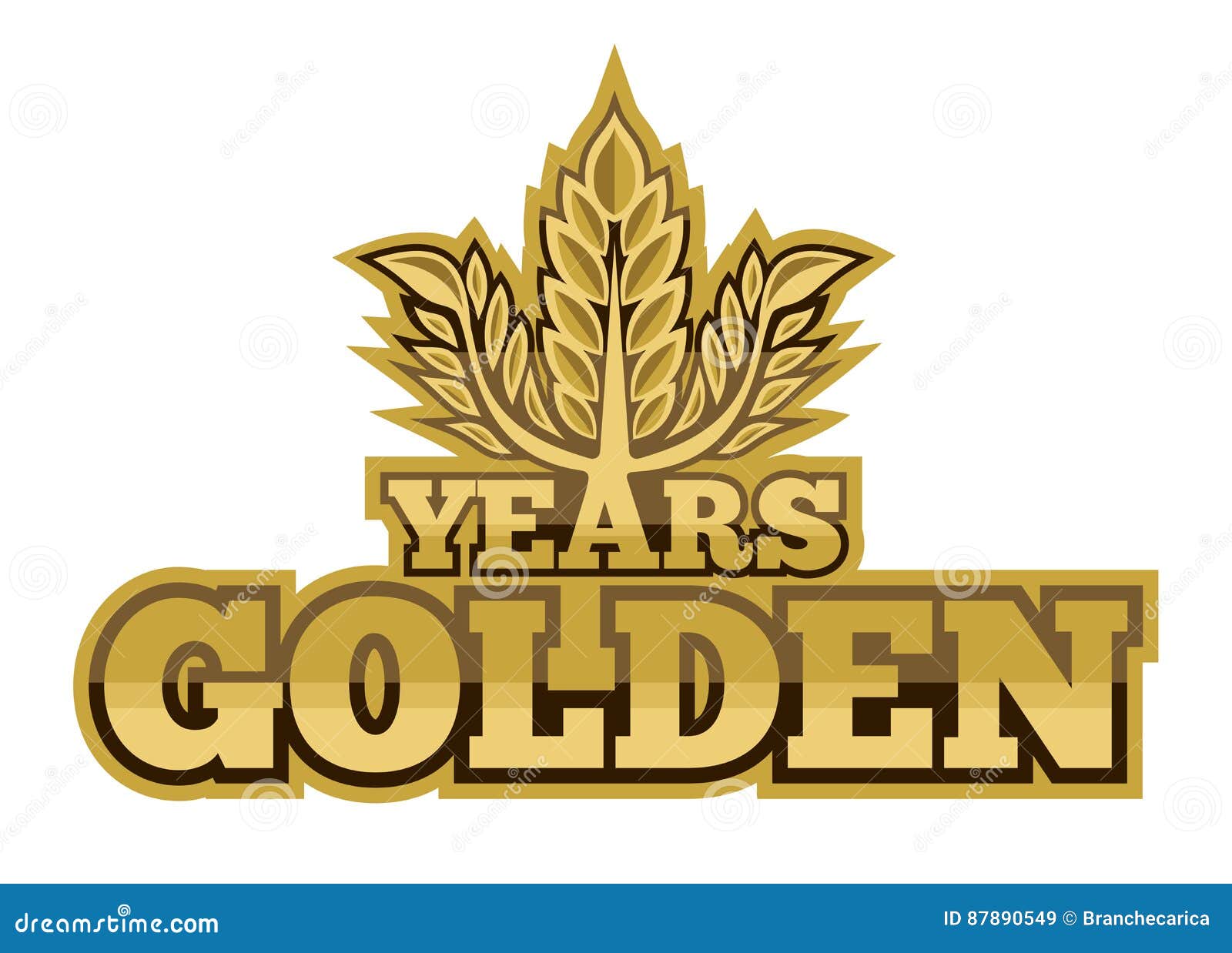 Golden years stock vector. Illustration of champion, vector - 87890549