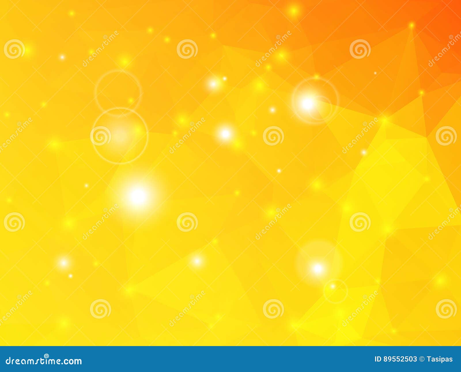 Golden Yellow Geometric Background with Lights Stock Vector ...