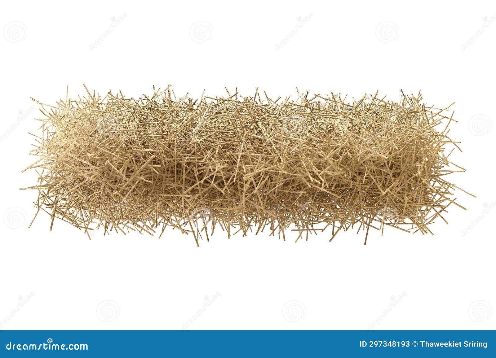 Golden Yellow Haystack Isolated on a White Background Stock Image ...