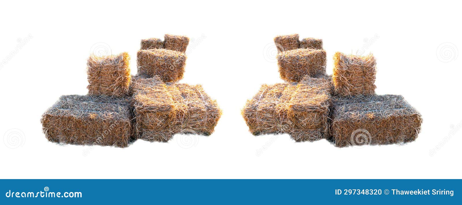 Golden Yellow Haystack Isolated on a White Background Stock Photo ...