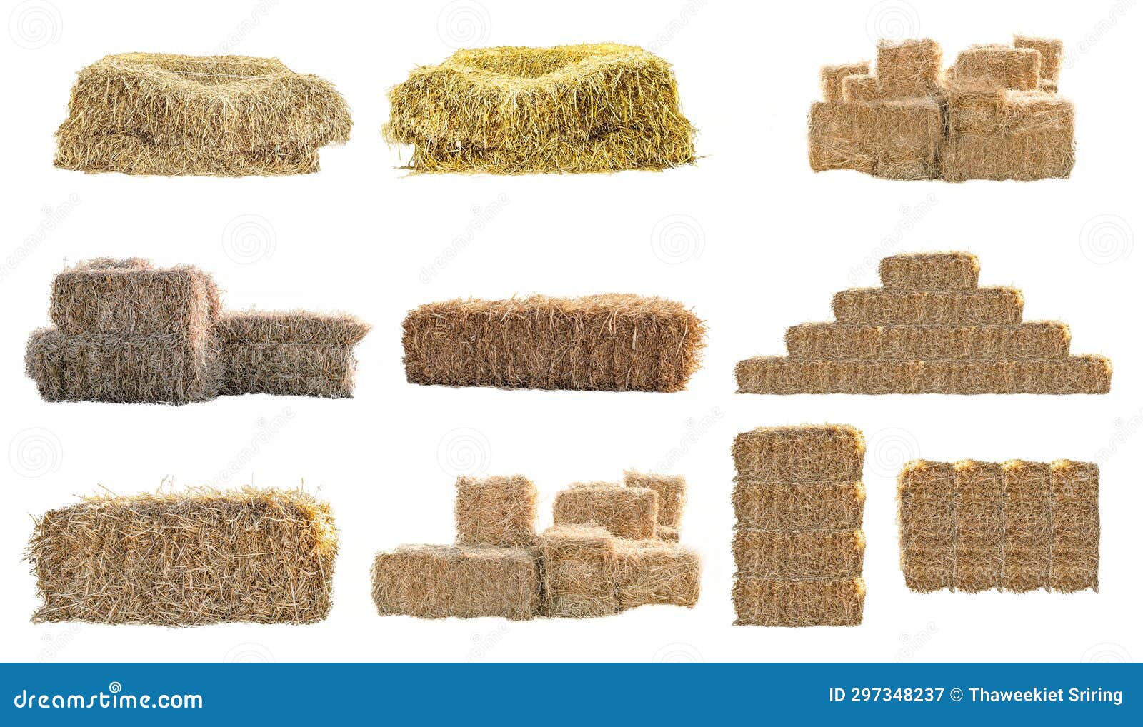 Golden Yellow Haystack Isolated on a White Background Stock Image ...