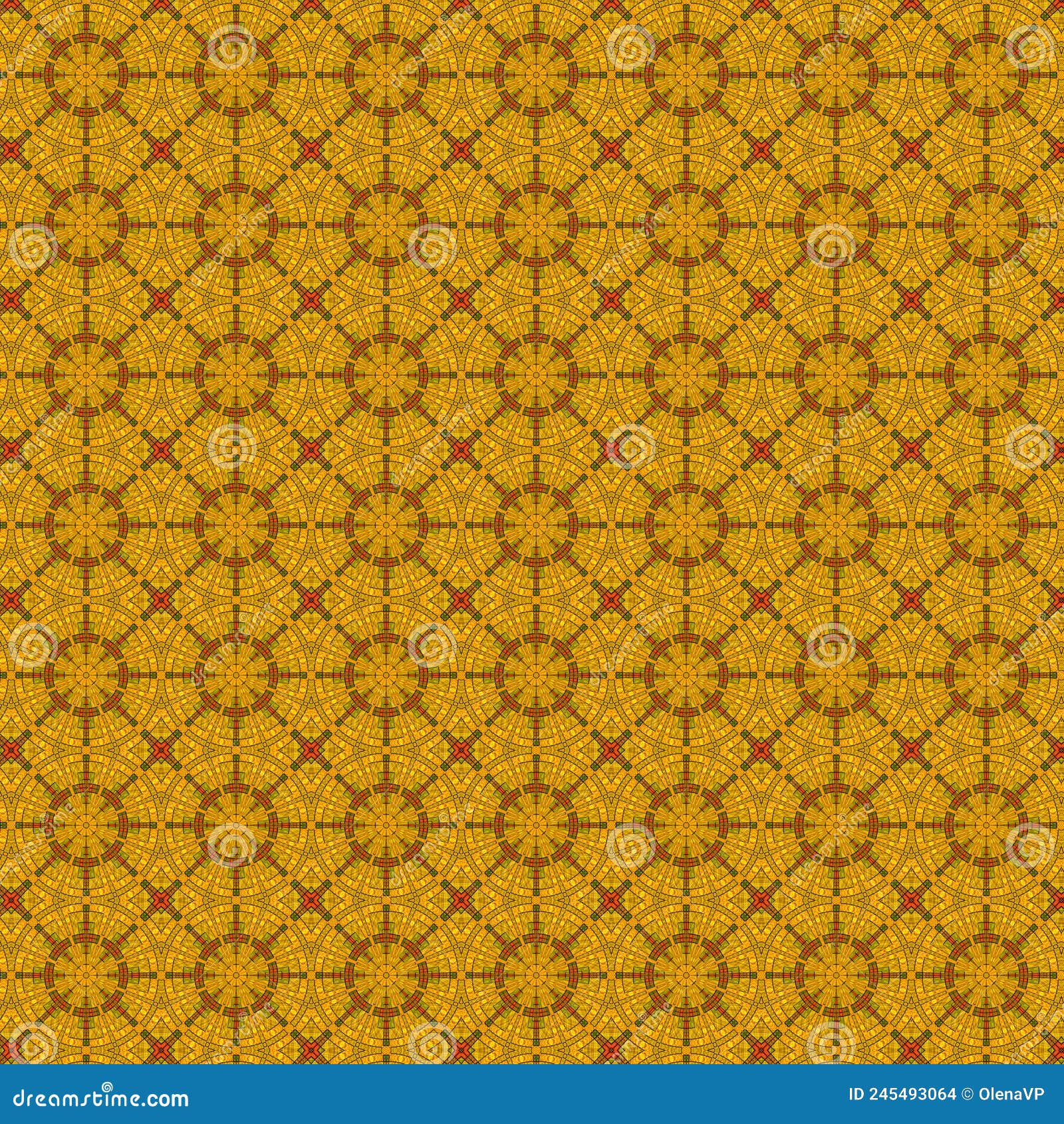 Golden Yellow Octagonal Pattern. Gold Mosaic Texture. Bright Sunny ...
