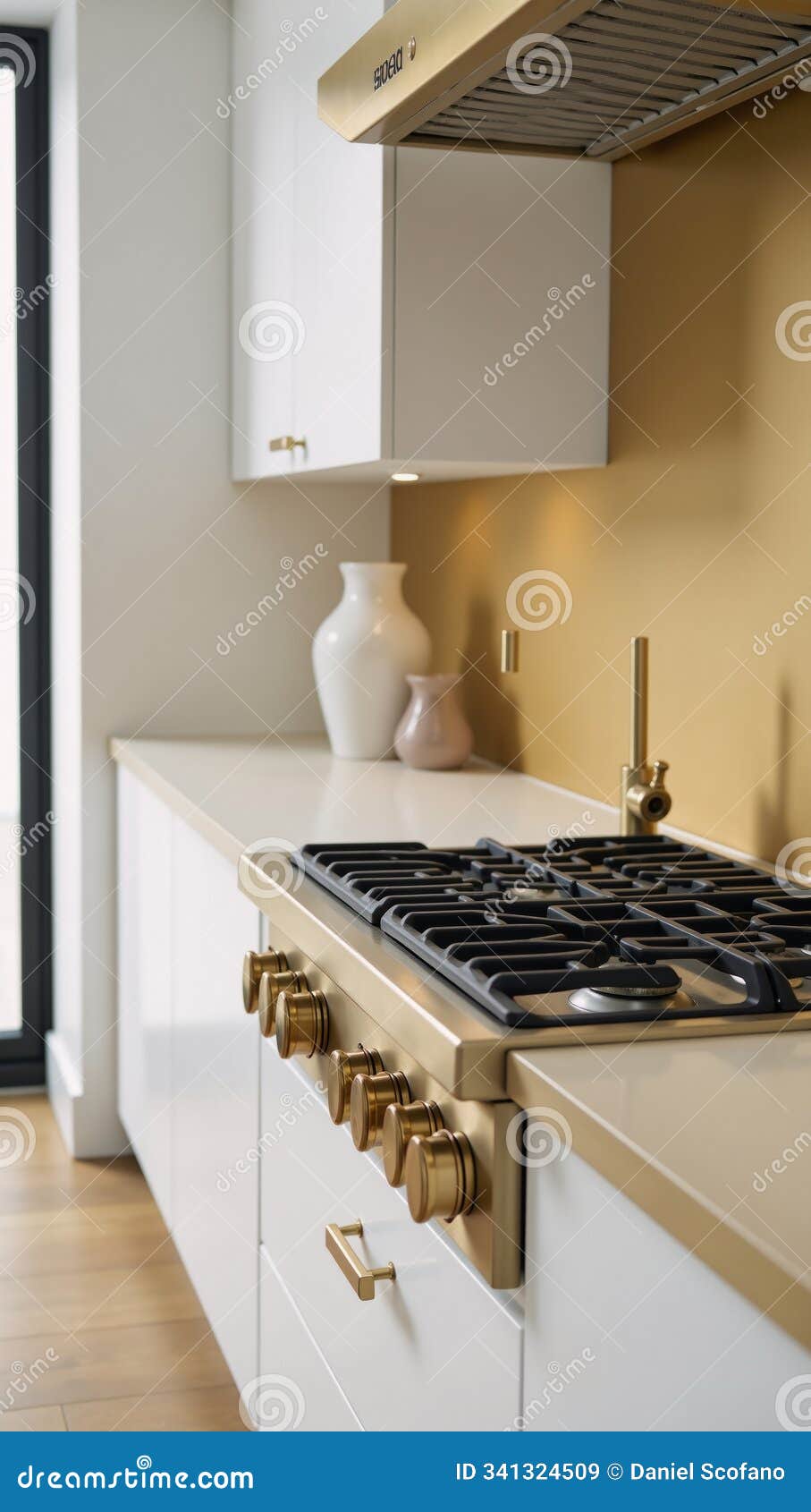 A Sleek Kitchen Design Features Bold Black Countertops Paired With ...